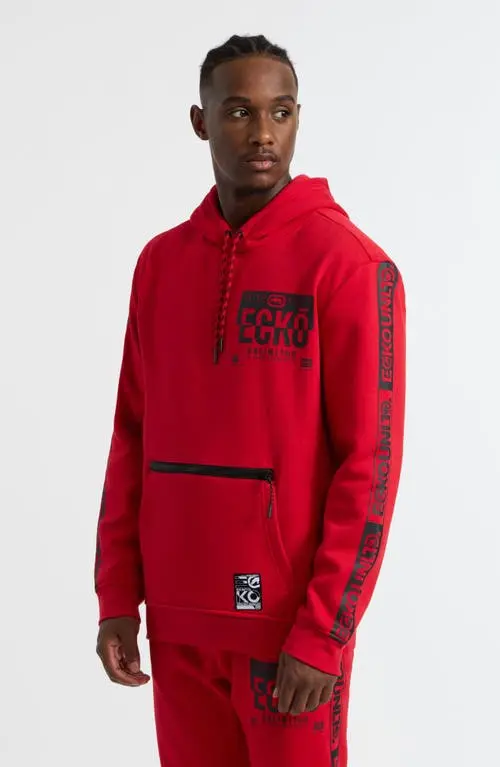 ECKO UNLTD. Truss Zip Up Hoodie - True Red