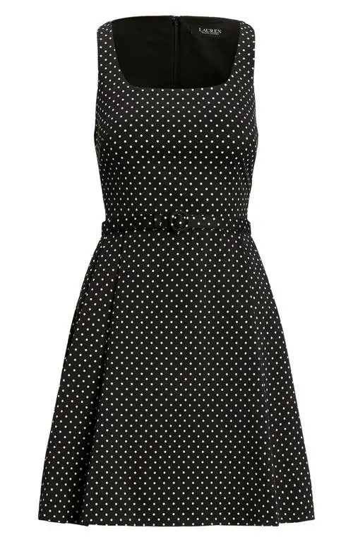 watching your black dress hit the floor Black Polka Dot Long Sleeve Dolly Mini Dress
