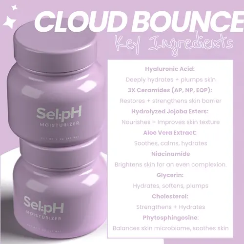 SELPH Cloud Bounce Moisturizer With Hyaluronic Acid + 3x Ceramides + Jojoba