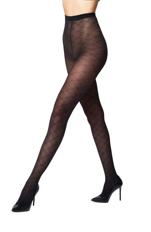 Wolford Sheer Patterned Tights - Black