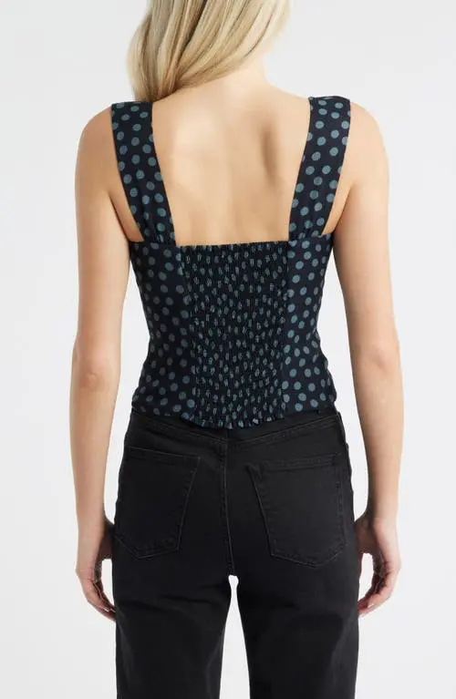 REFORMATION Hester Crepe Top - Cosmic Dot