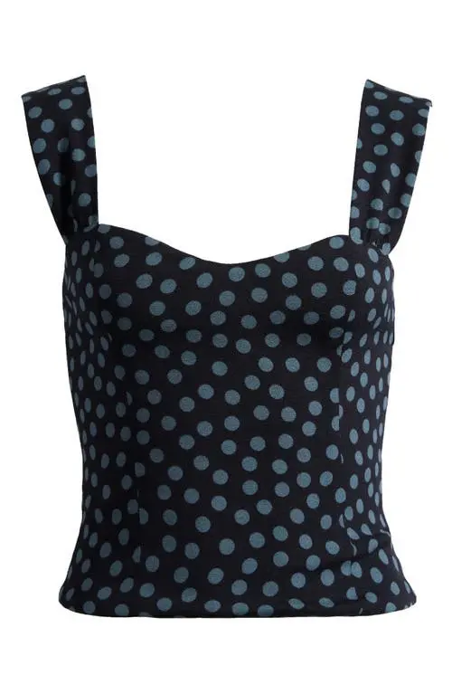 REFORMATION Hester Crepe Top - Cosmic Dot