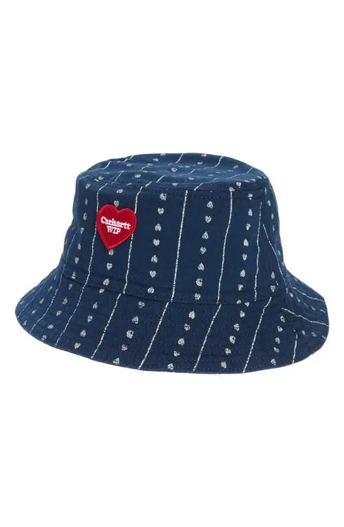 Carhartt Work In Progress Drewe Bucket Hat - Heart Pinstripe