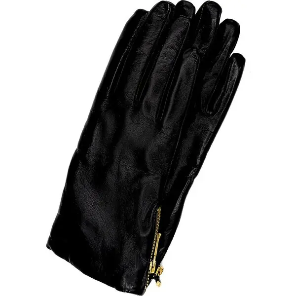 PAULA ROWAN Jacqueline Leather Gloves - Black