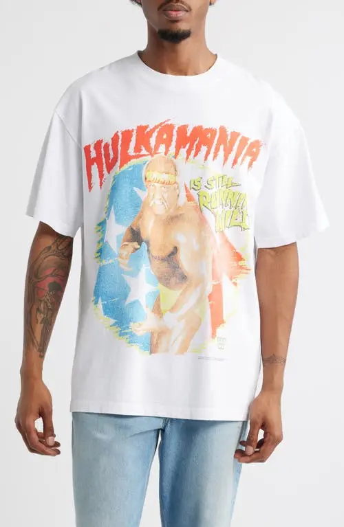 ID SUPPLY CO Hulk Hogan® Hulkamania® Cotton Graphic T-shirt - White