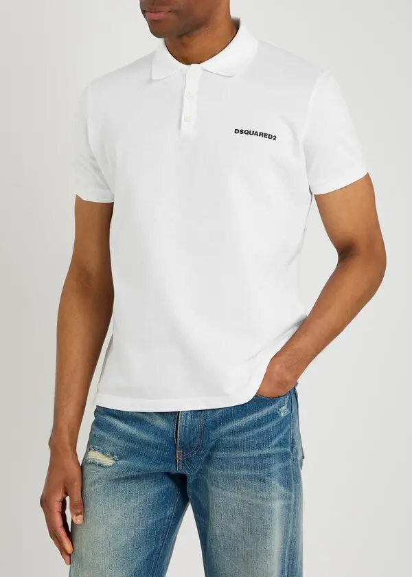 Dsquared2 Logo Piqué Cotton Polo Shirt