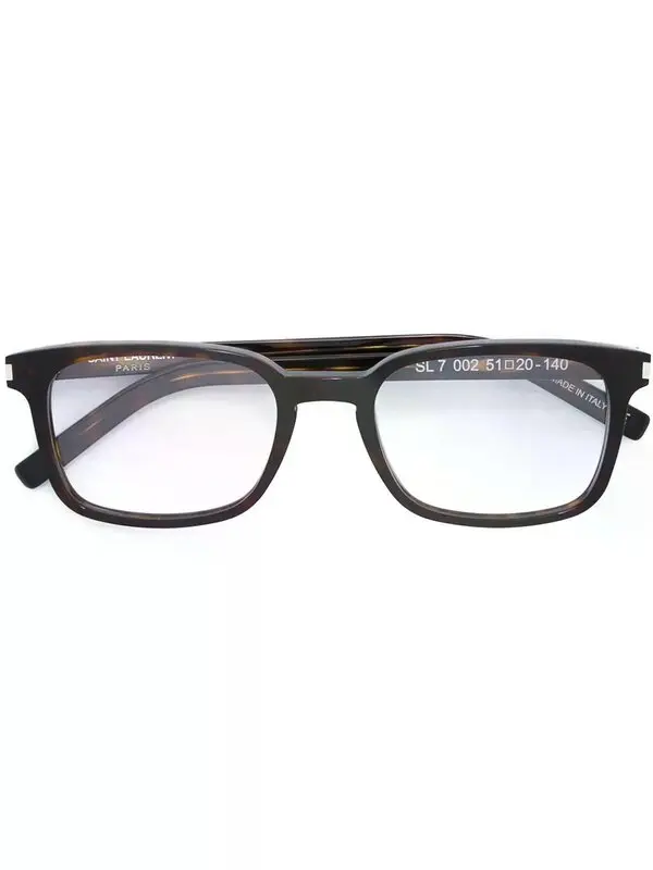 Saint Laurent Square Frame Glasses - Brown