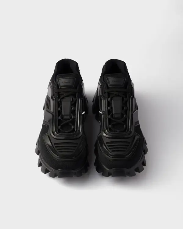 Prada Cloudbust Thunder Knit Fabric Sneakers - Black