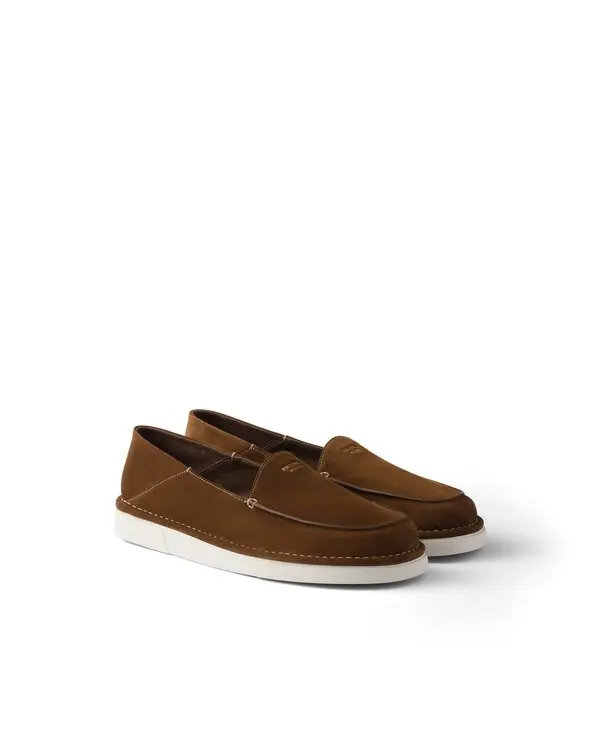 Prada Suede Slip-ons - Brown