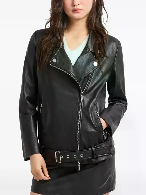 Armani Exchange Leather Biker Jacket