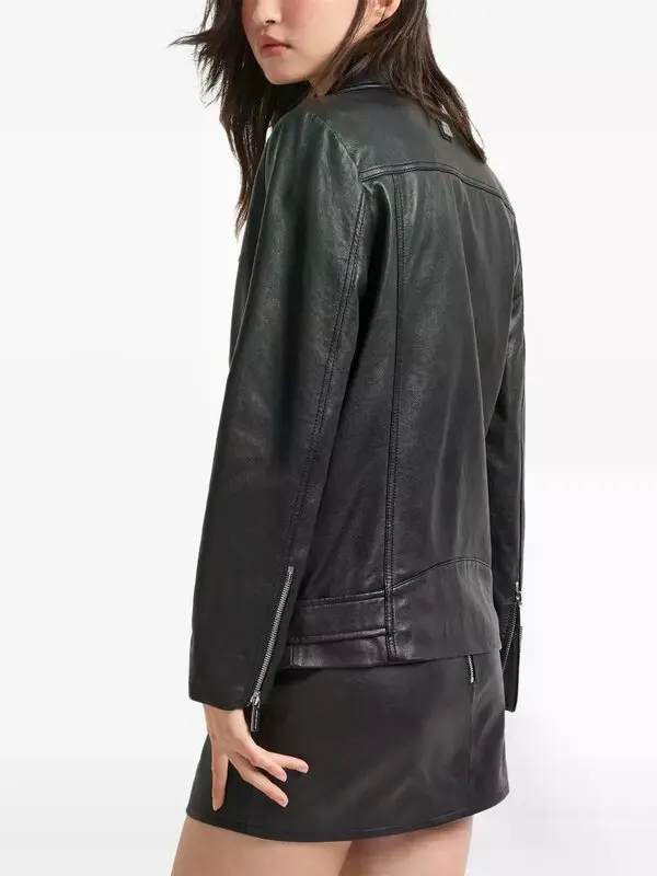 Armani Exchange Leather Biker Jacket