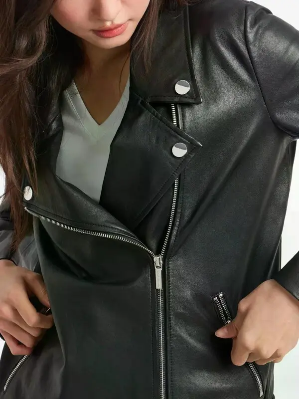 Armani Exchange Leather Biker Jacket
