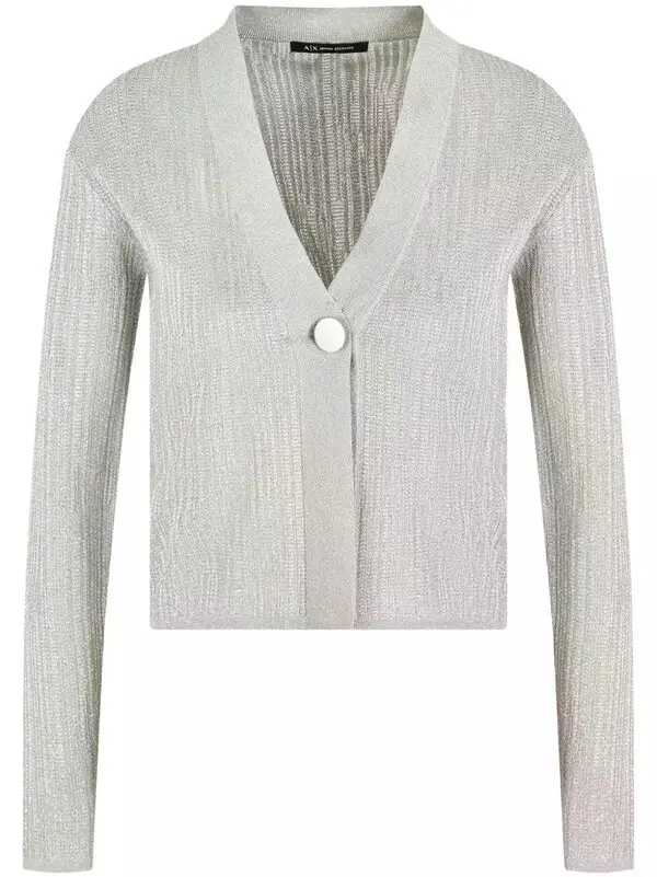 Armani Exchange Cropped V-neck Cardigan