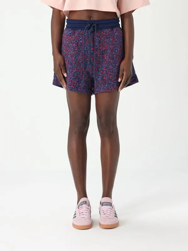 Adidas By Stella McCartney Floral Print Drawstring Shorts - Violet