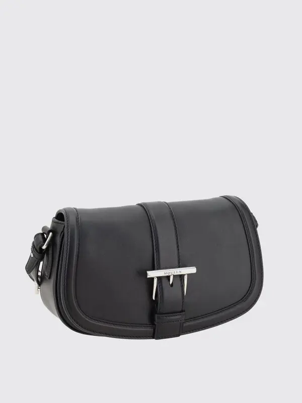 Alexander McQueen Crossbody Bag With Buckle Detail - Black