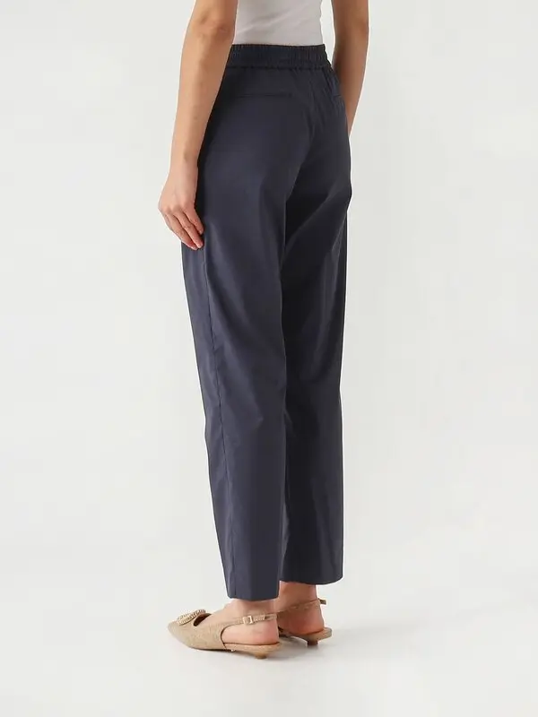 PT TORINO Cropped Stretch Cotton Blend Trousers