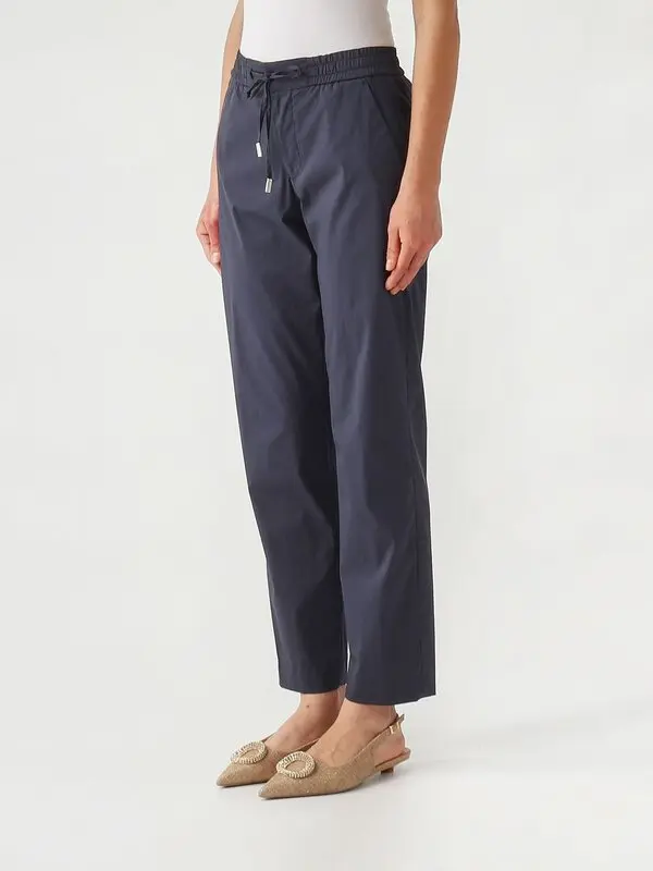 PT TORINO Cropped Stretch Cotton Blend Trousers