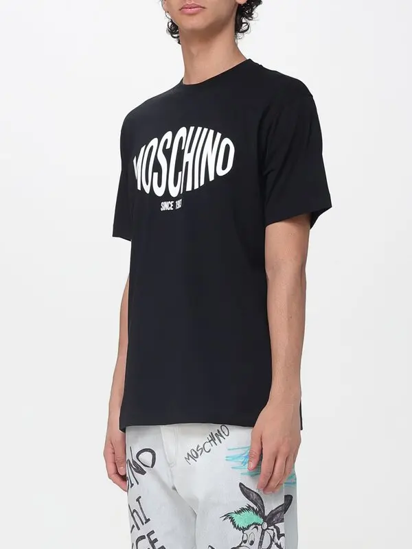 Moschino Cotton T-shirt With Logo - Black