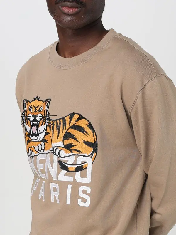 Kenzo Embroidered Tiger Crewneck Sweatshirt - Beige