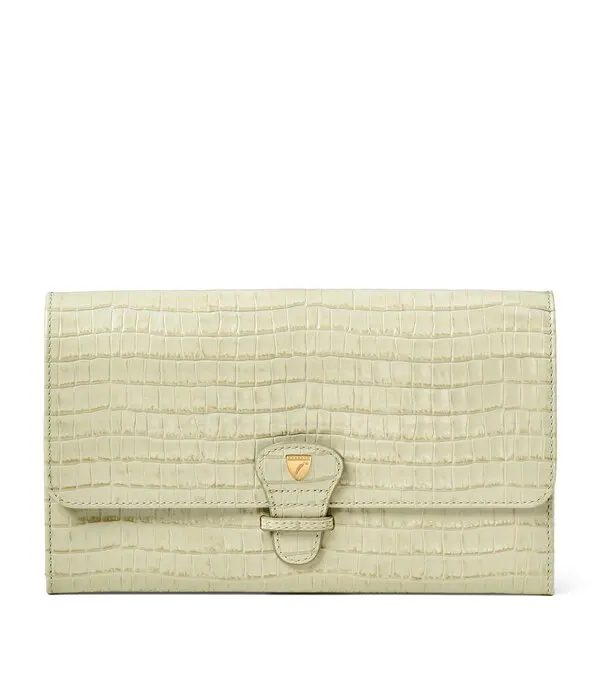 ASPINAL OF LONDON Leather Classic Travel Wallet - Green