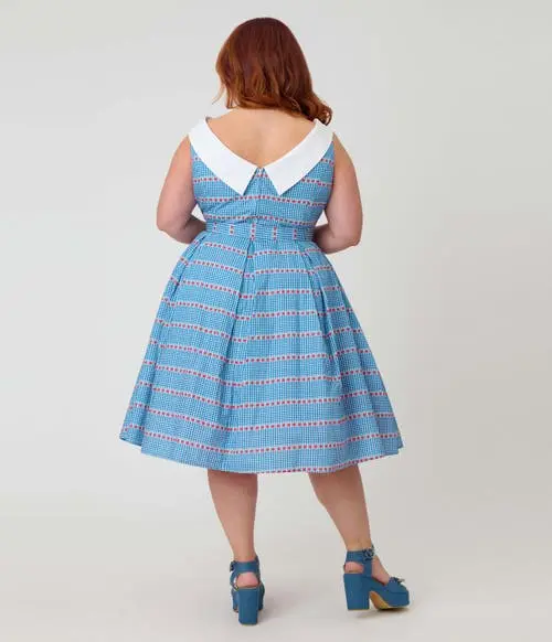 Unique Vintage 1960s Dancing Doll Swing Dress