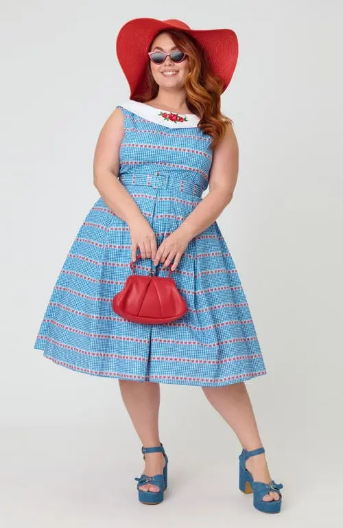 Unique Vintage 1960s Dancing Doll Swing Dress