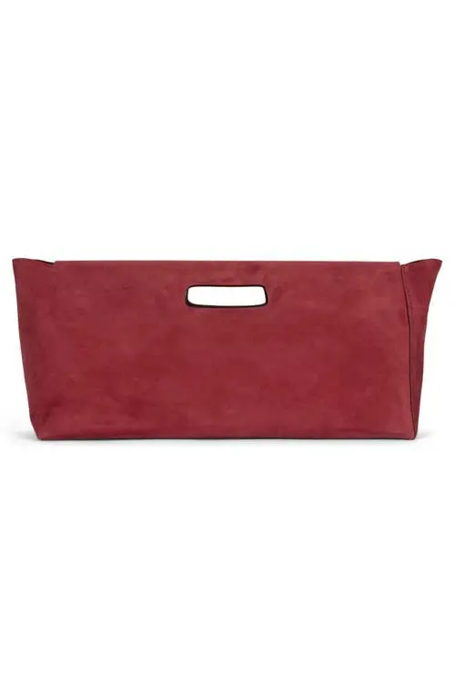 Jeffrey Campbell Toolbox Leather Clutch - Deep Rose Suede