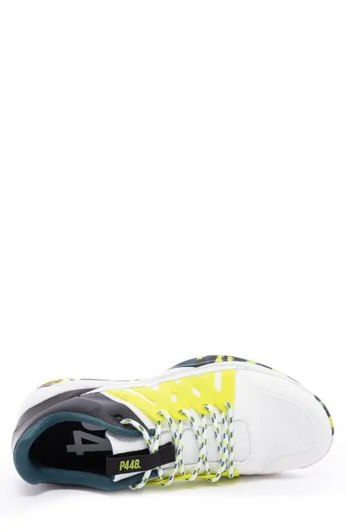 P448 Court Sneaker - Black-white-lime