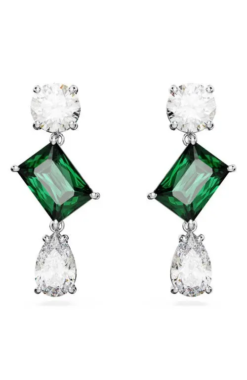 SWAROVSKI Mesmera Mixed Cut Drop Earrings - Green
