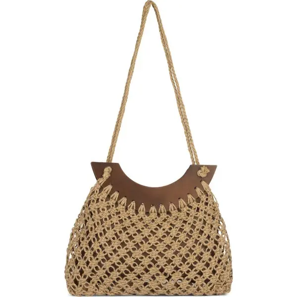 Jeffrey Campbell Island-grl Raffia Shoulder Bag