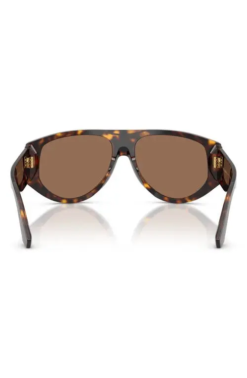 Dolce & Gabbana 57mm Pilot Sunglasses - Havana /dark Brown