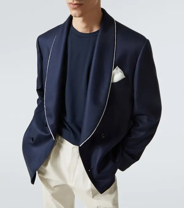 Brunello Cucinelli Silk Tuxedo Jacket