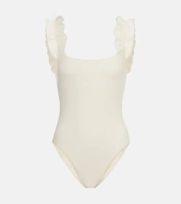 KARLA COLLETTO Willow Ruffled Swimsuit - White