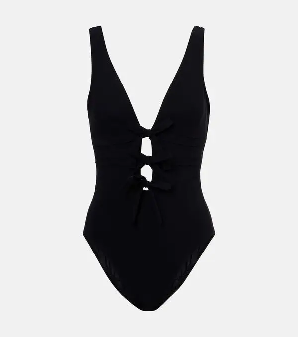 KARLA COLLETTO Lenora Bow-detail One-piece Swimsuit - Black