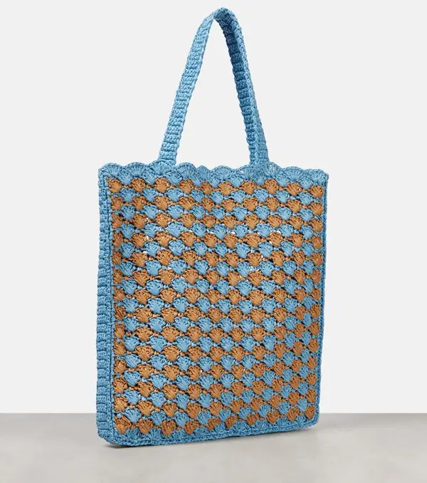 Prada Logo Crochet Shopper