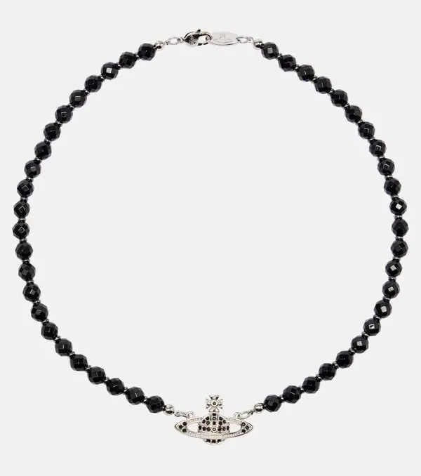 VIVIENNE WESTWOOD Messaline Embellished Choker - Black