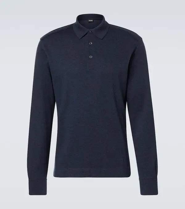 Zegna Cotton Polo Shirt - Blue
