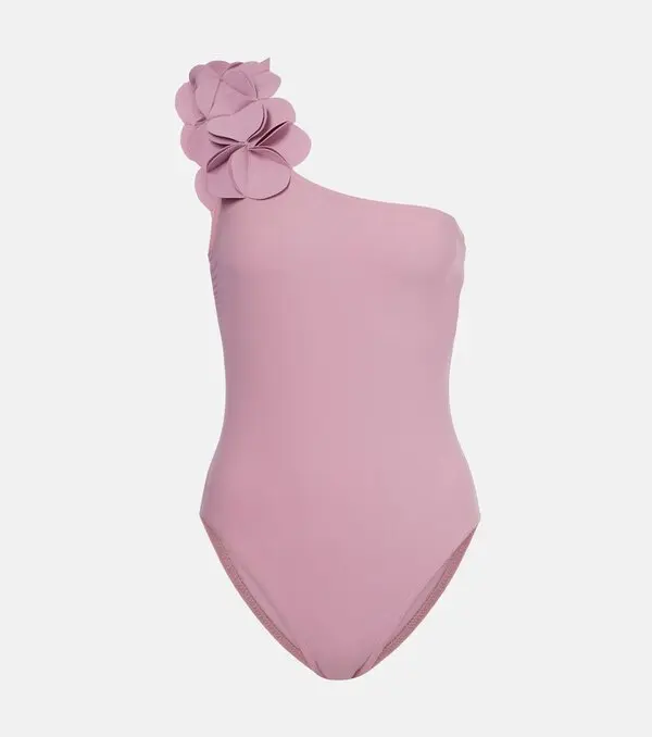 KARLA COLLETTO One-shoulder Embellished One Piece Swimsuit - Pink