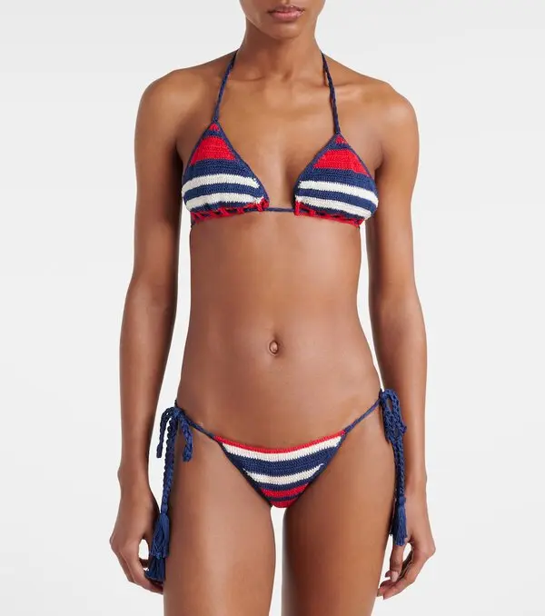 Anna Kosturova Gabrielle Crochet Bikini Bottoms - Multicoloured