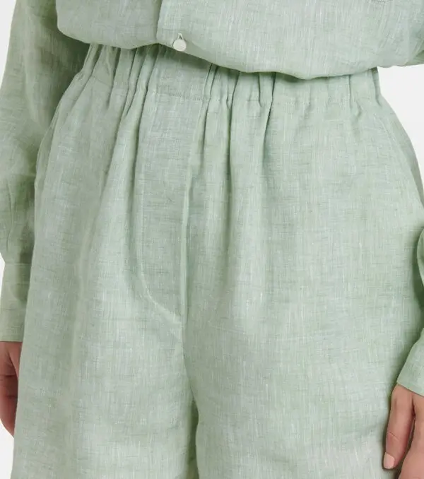 Loro Piana Angelo High-rise Bermuda Shorts - Green