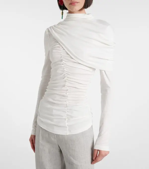 Magda Butrym Draped Cotton Blouse