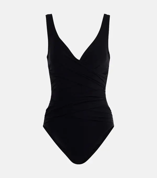 KARLA COLLETTO Smart Surplice Swimsuit - Black