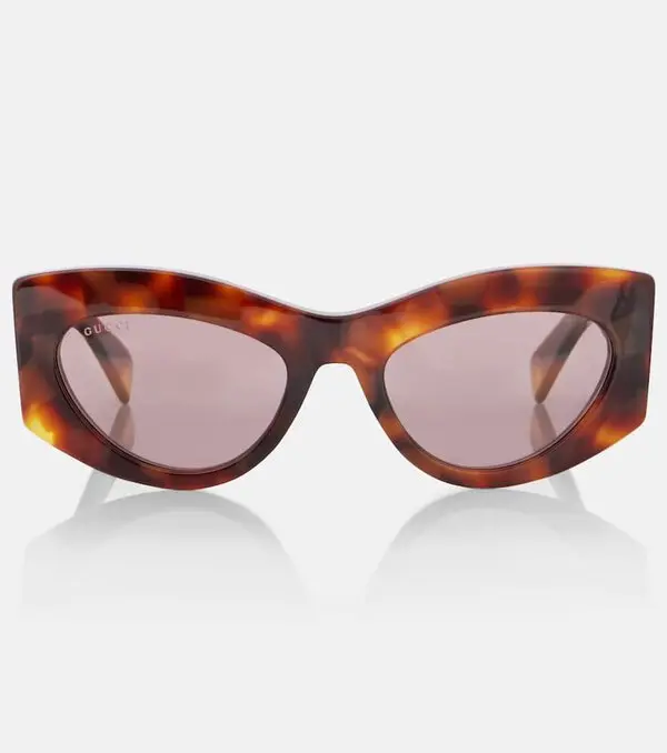 Gucci Interlocking G Cat-eye Sunglasses - Brown