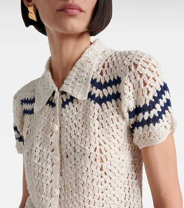Anna Kosturova Nautical Crochet Shirt