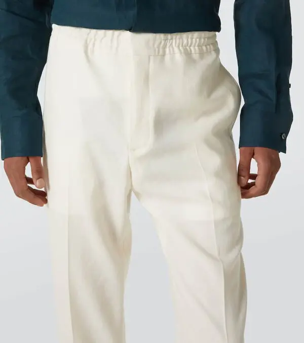 Zegna Linen Straight Leg Pants