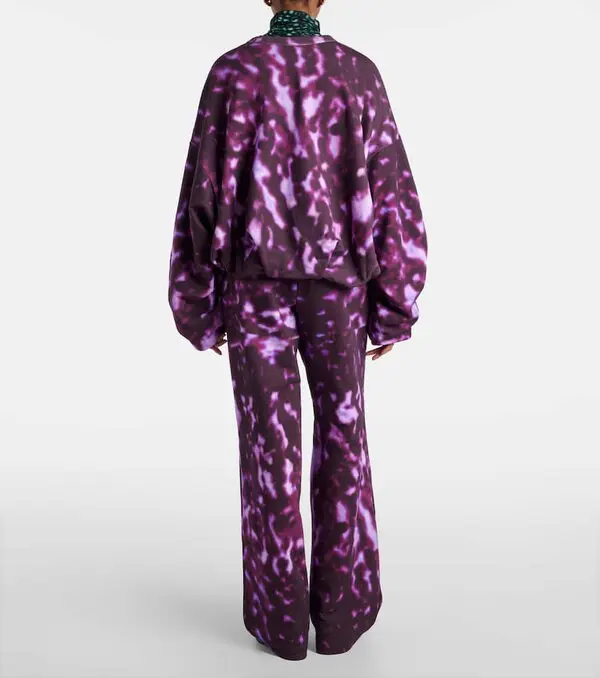 Dries Van Noten Printed Draped Sweatshirt - Pink