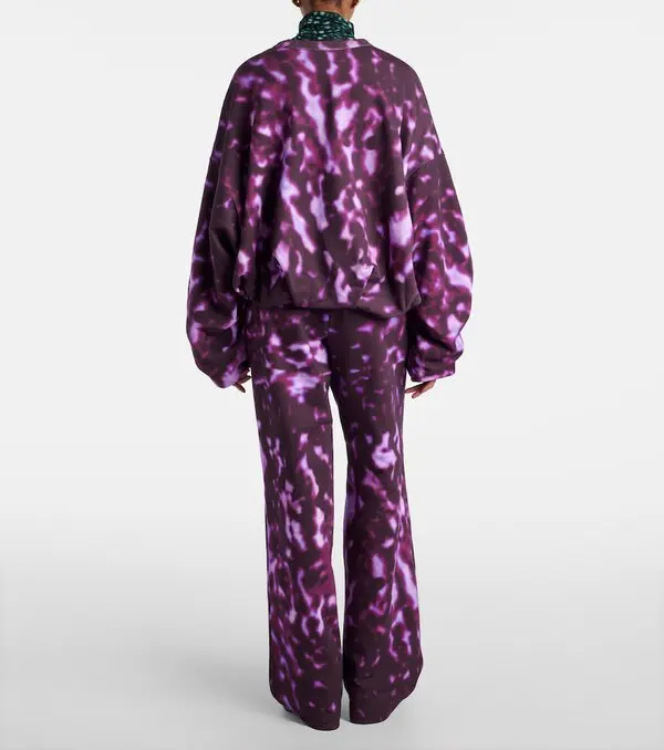 Dries Van Noten Printed Draped Sweatshirt - Pink
