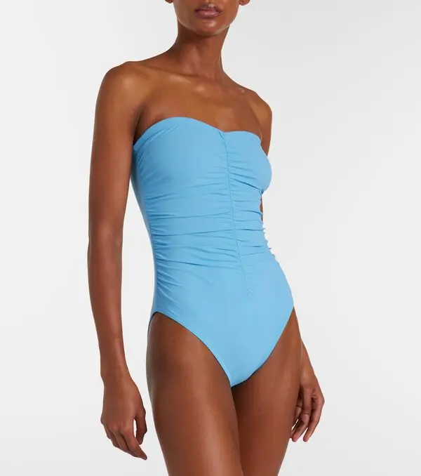 KARLA COLLETTO Basics Ruched Swimsuit - Blue