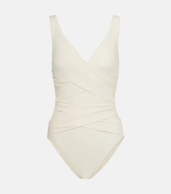 KARLA COLLETTO Basics Ruched Swimsuit - White