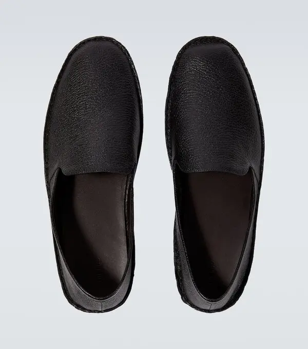 THE ROW Vasko Leather Slip-on Shoes